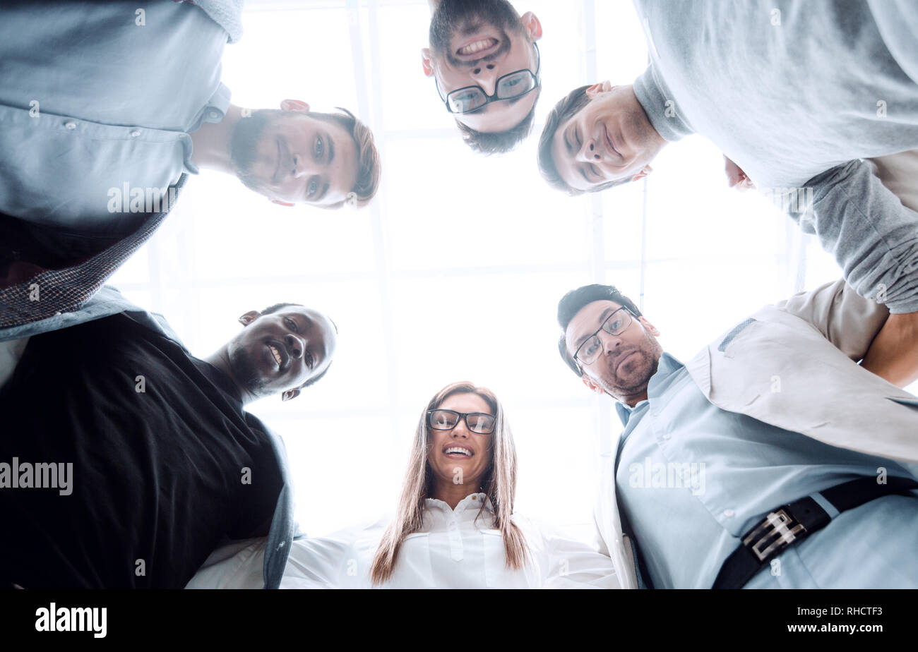 Bottom view young diverse people hi-res stock photography and images ...
