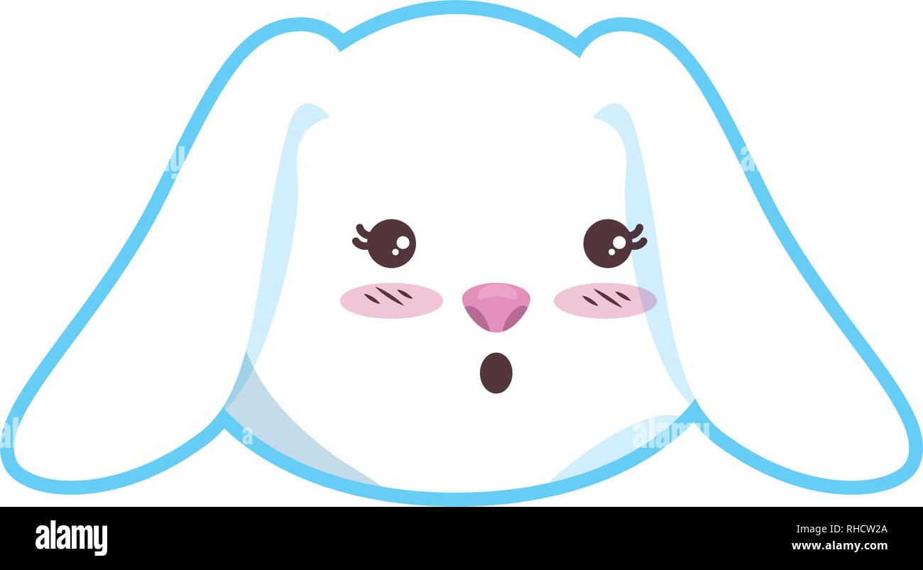 cute rabbit head character Stock Vector Image & Art - Alamy