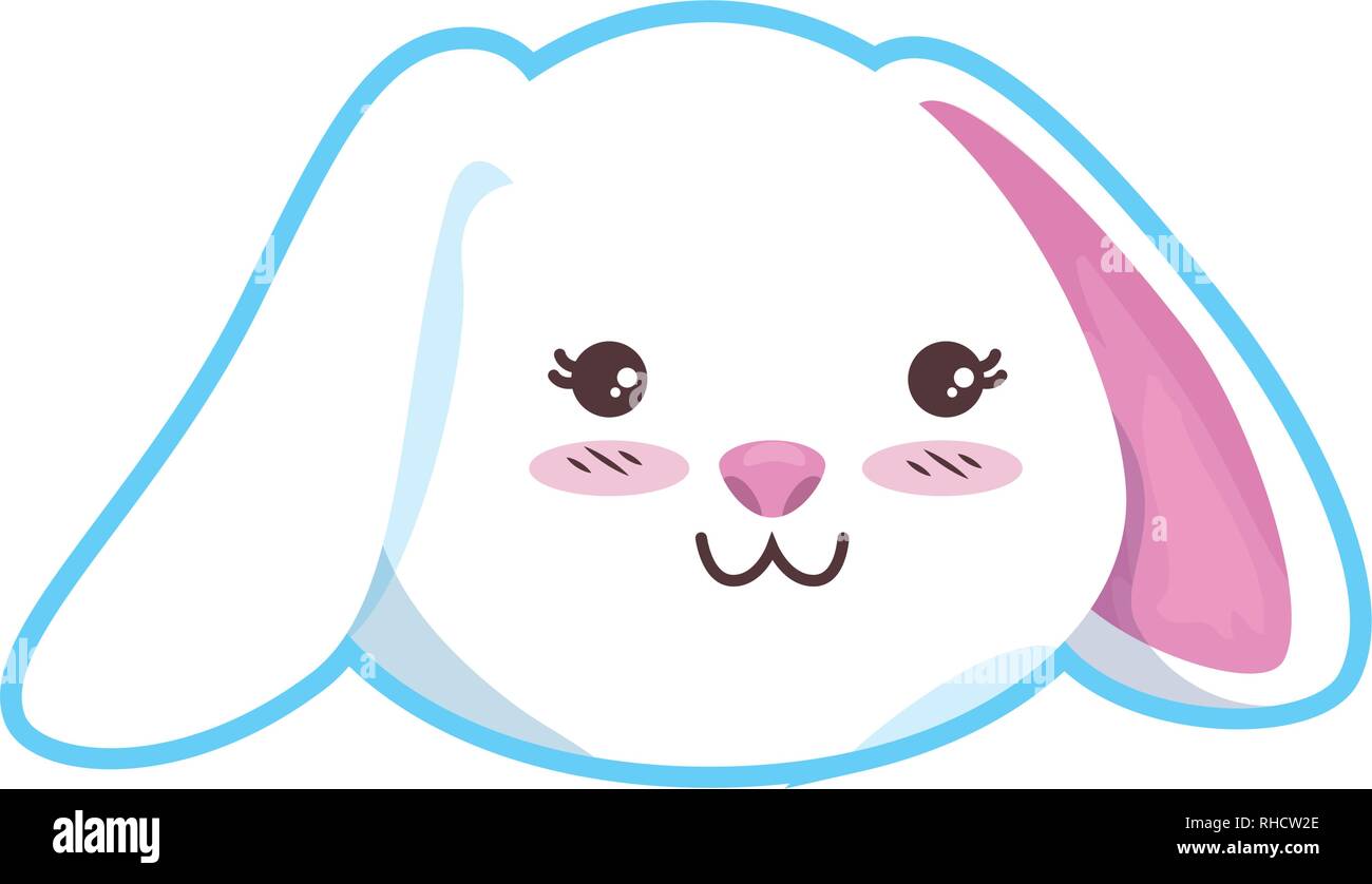 cute rabbit head character Stock Vector Image & Art - Alamy