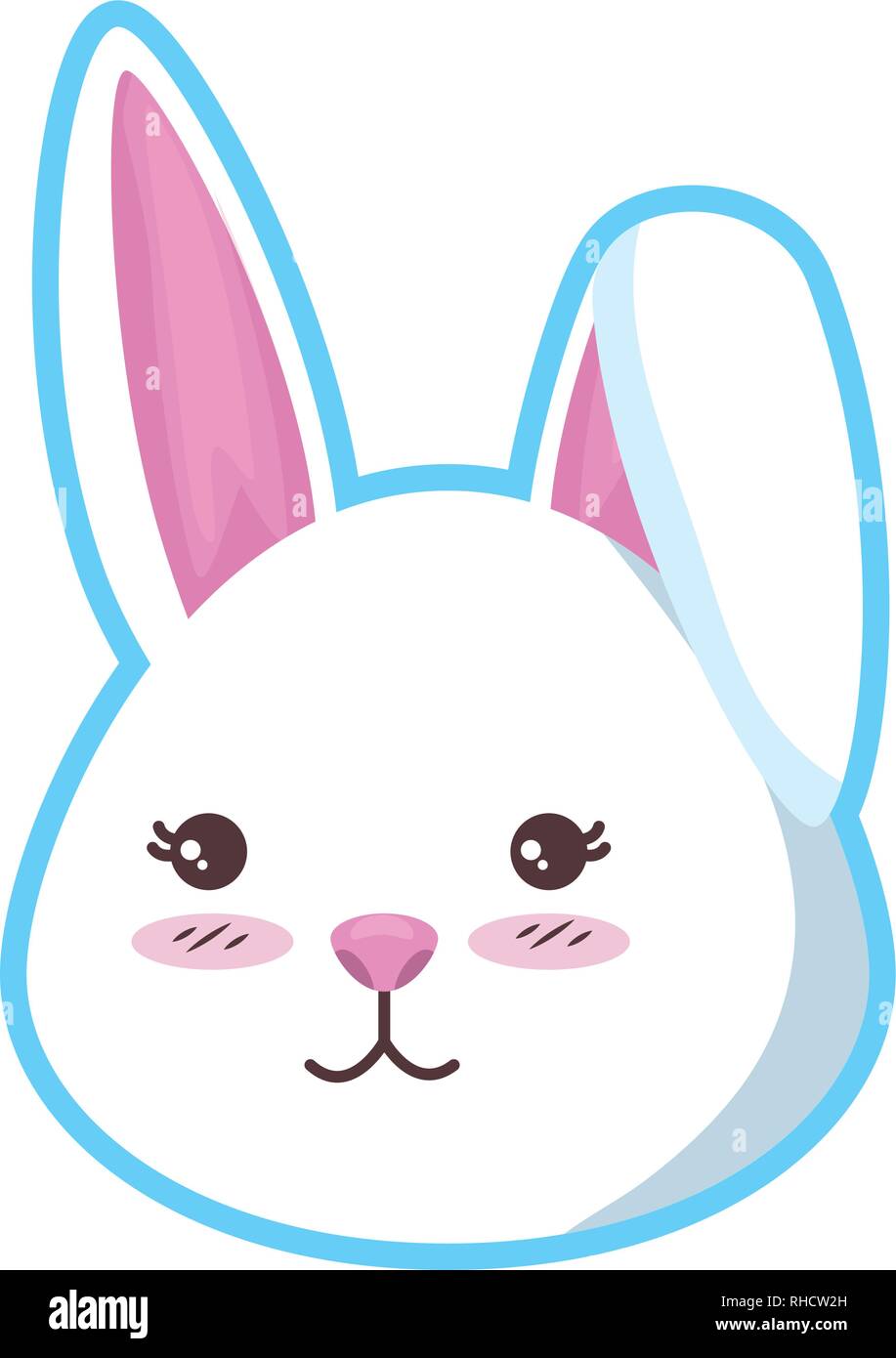cute rabbit head character Stock Vector Image & Art - Alamy