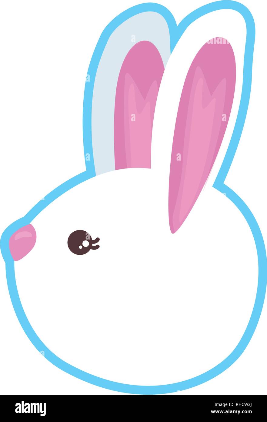 cute rabbit head character Stock Vector Image & Art - Alamy