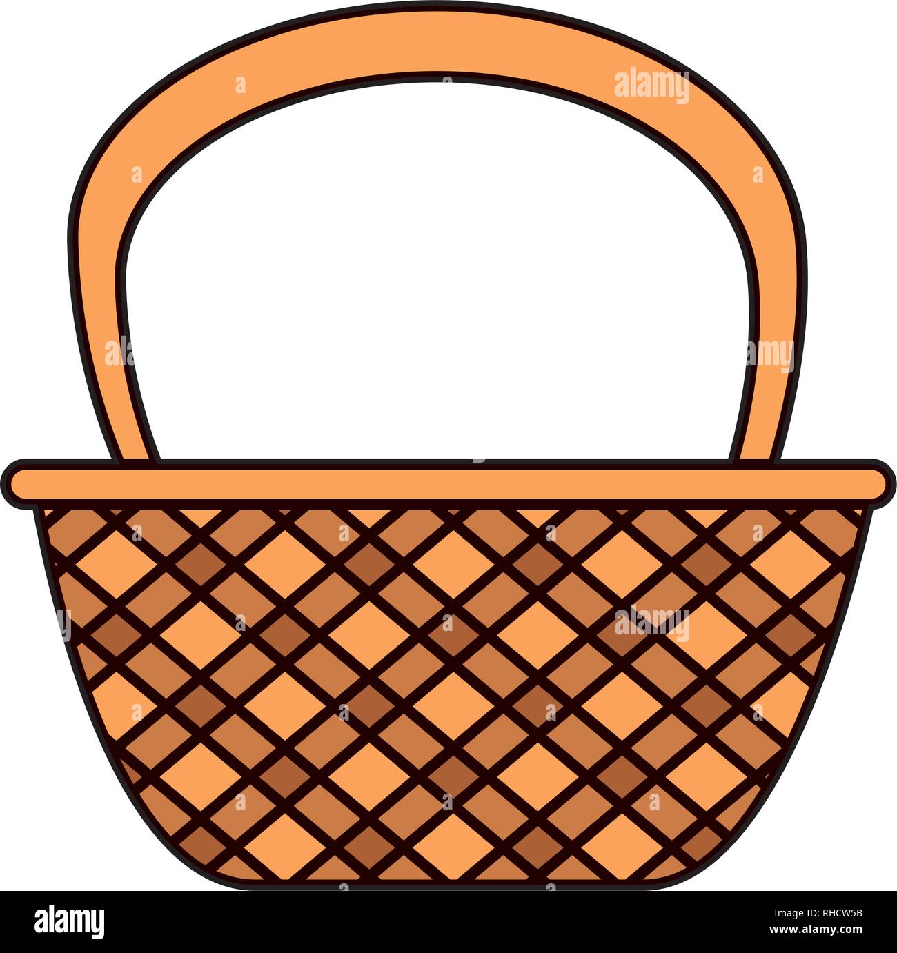 cute basket straw icon Stock Vector Image & Art - Alamy