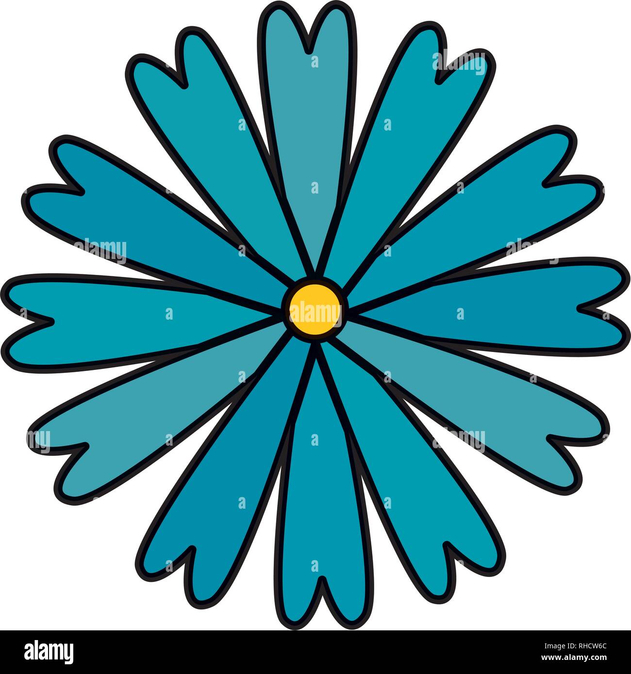 beautiful flower decorative icon Stock Vector Image & Art - Alamy