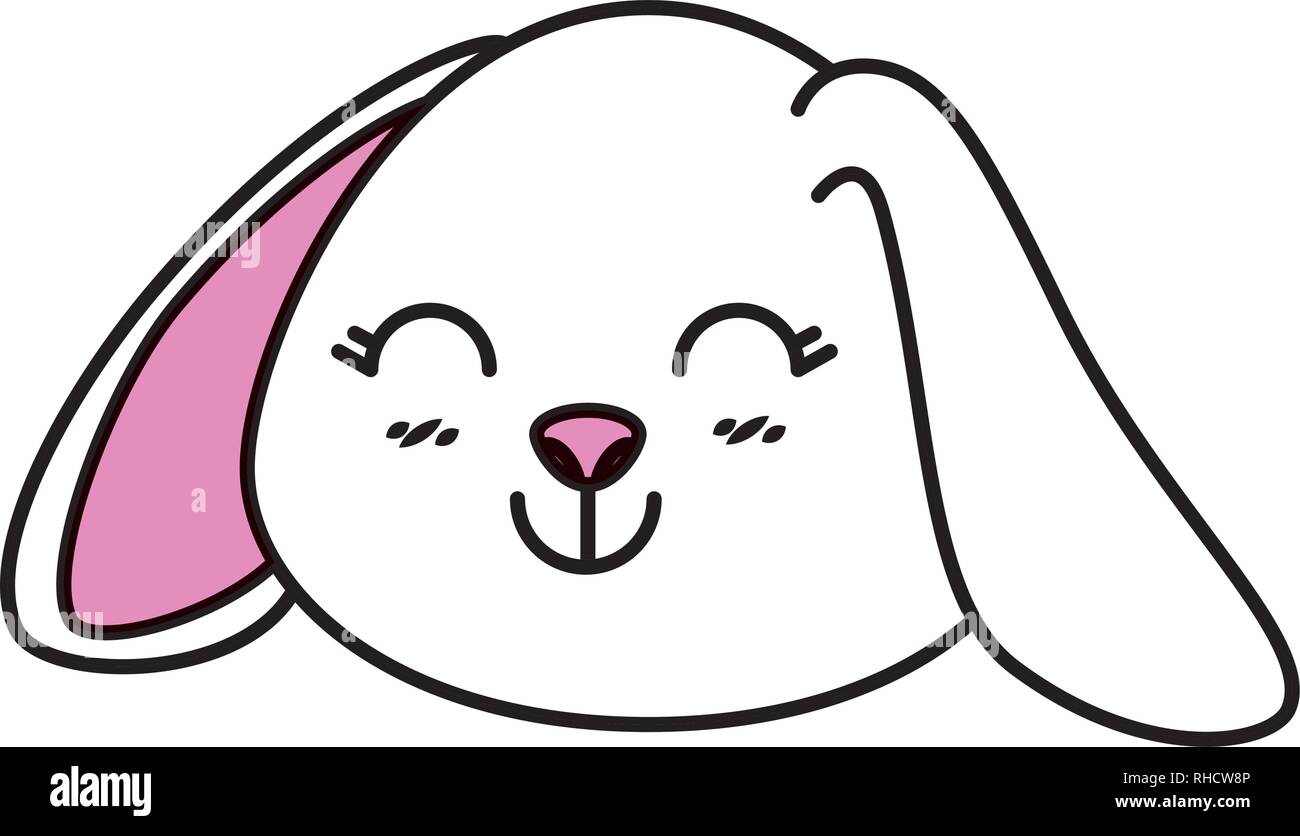 cute rabbit head character Stock Vector Image & Art - Alamy