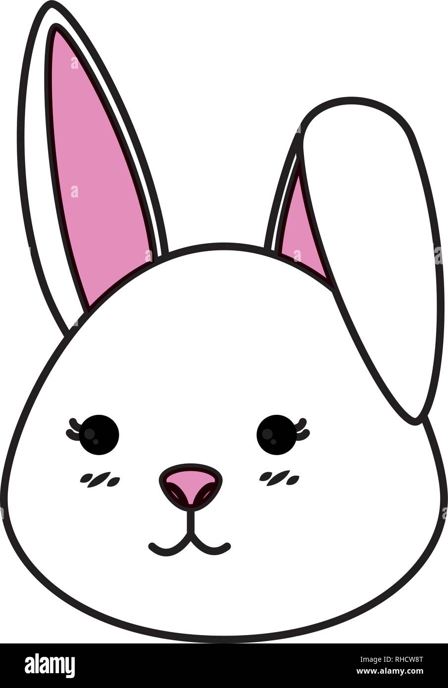 cute rabbit head character Stock Vector Image & Art - Alamy