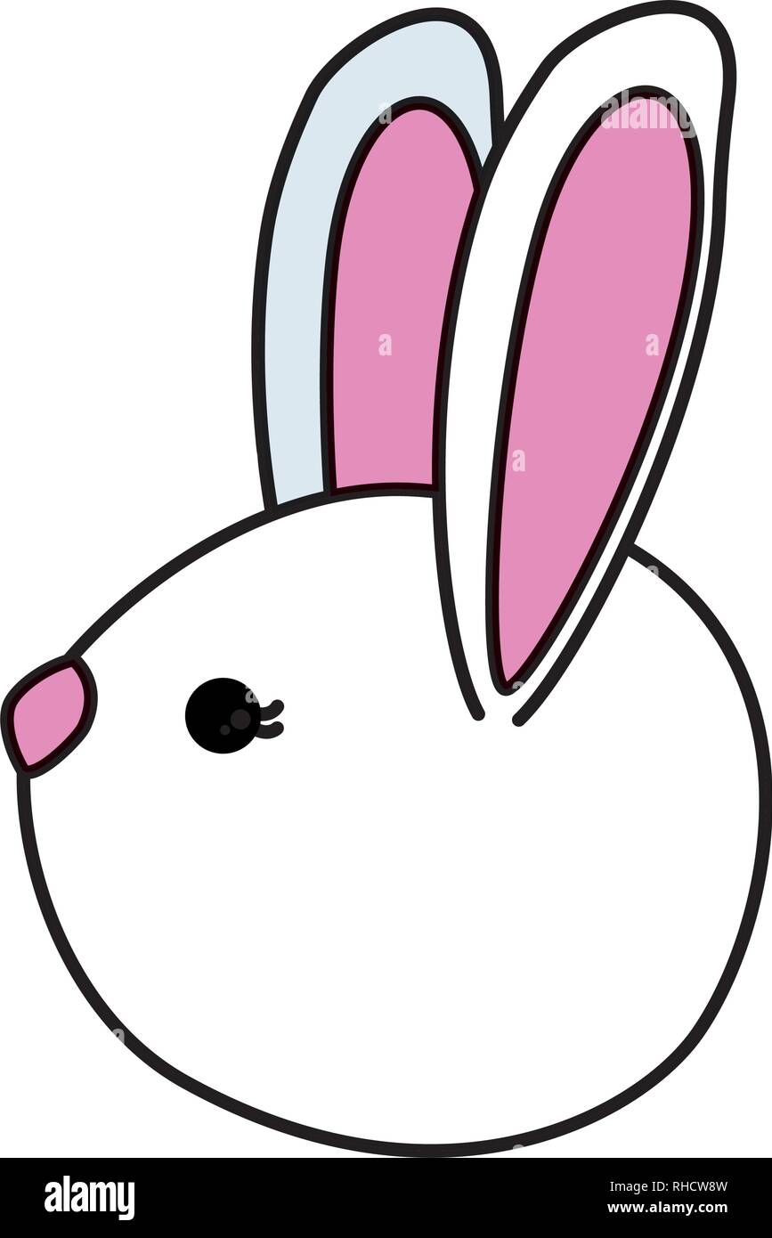 cute rabbit head character Stock Vector Image & Art - Alamy