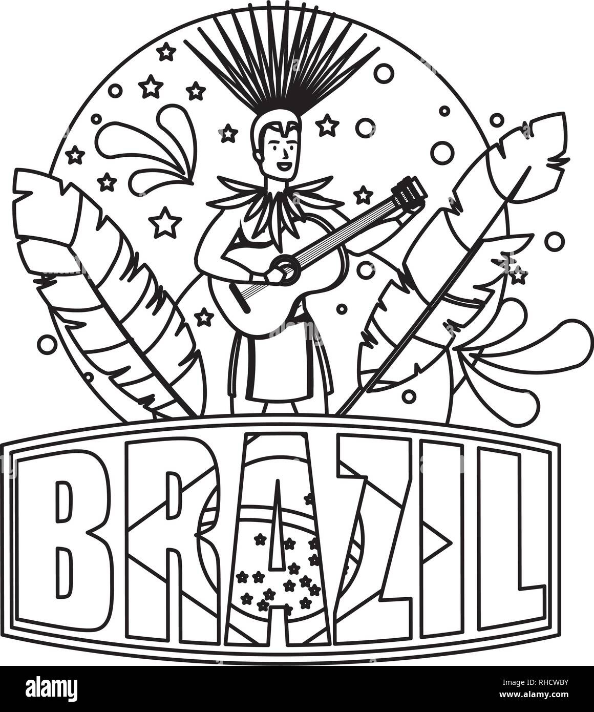 Brazil carnival dancer male Stock Vector Images - Alamy