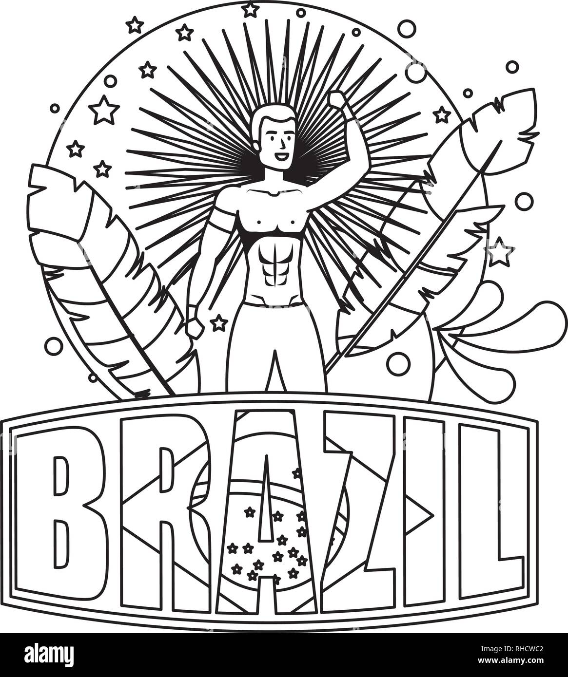 Brazil carnival dancer male Stock Vector Images - Alamy