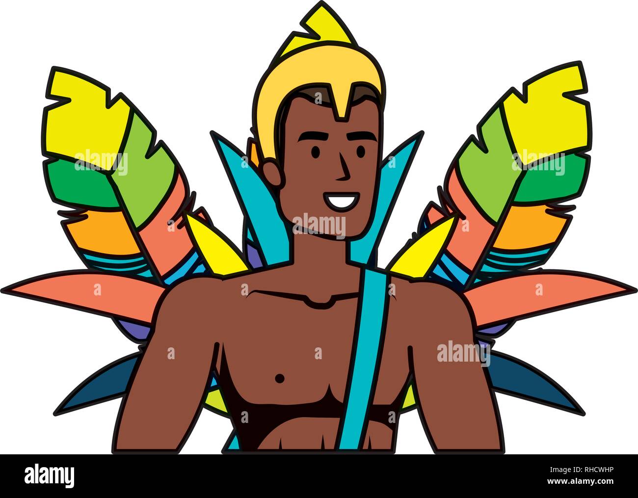 brazilian-male-dancer-character-stock-vector-image-art-alamy
