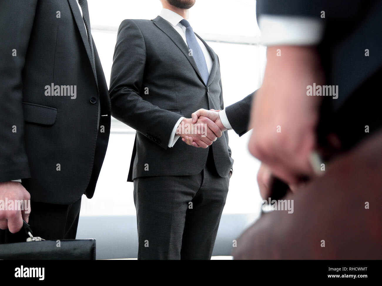closeup.meeting business partners Stock Photo - Alamy