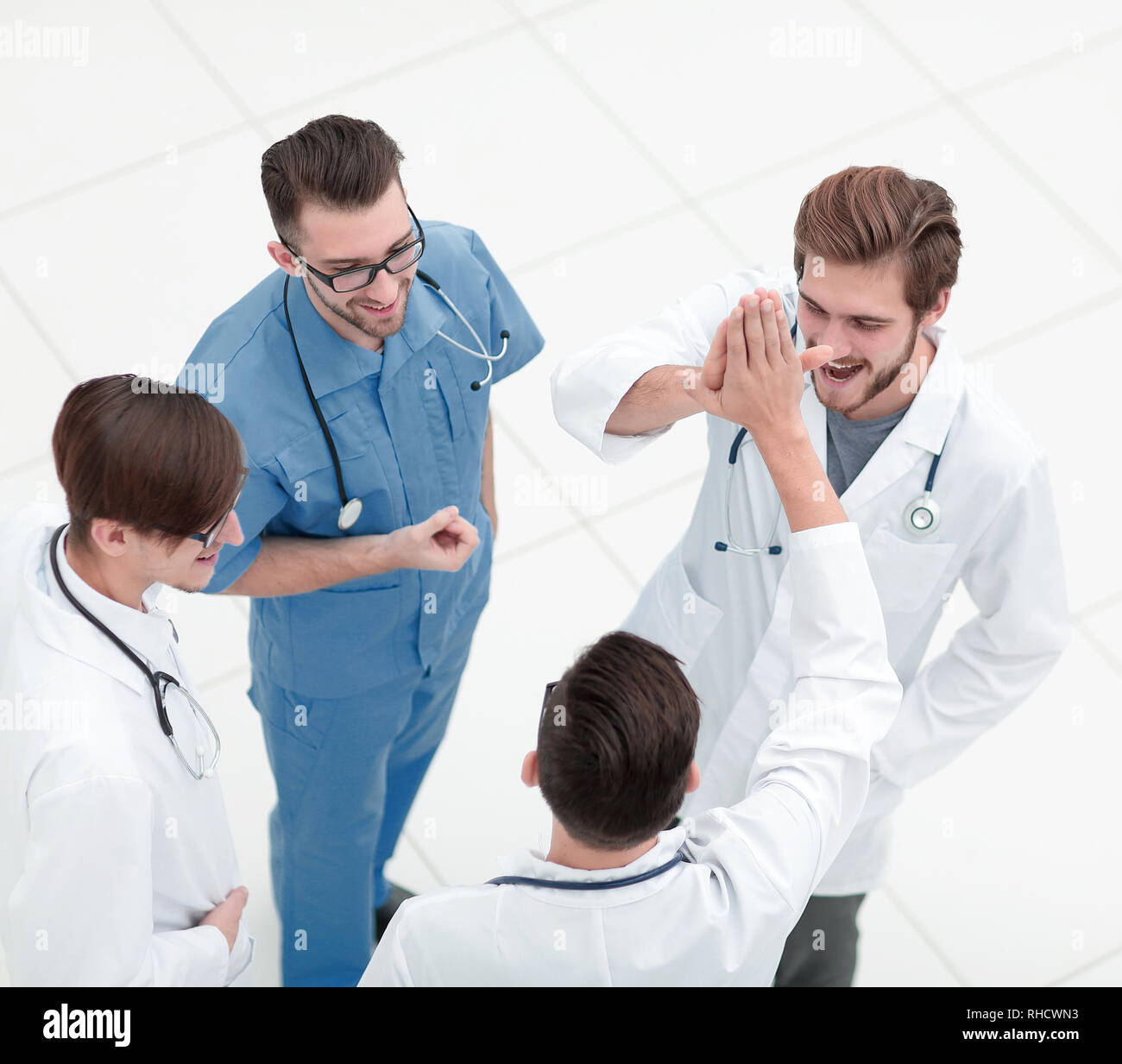 group of doctors discussing work issues Stock Photo - Alamy
