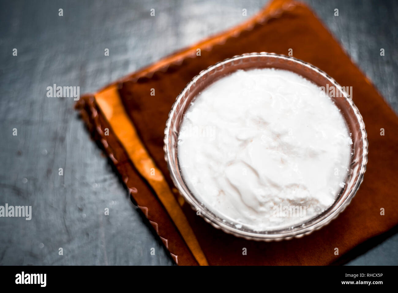 Dahi in glass bowl hi-res stock photography and images - Alamy
