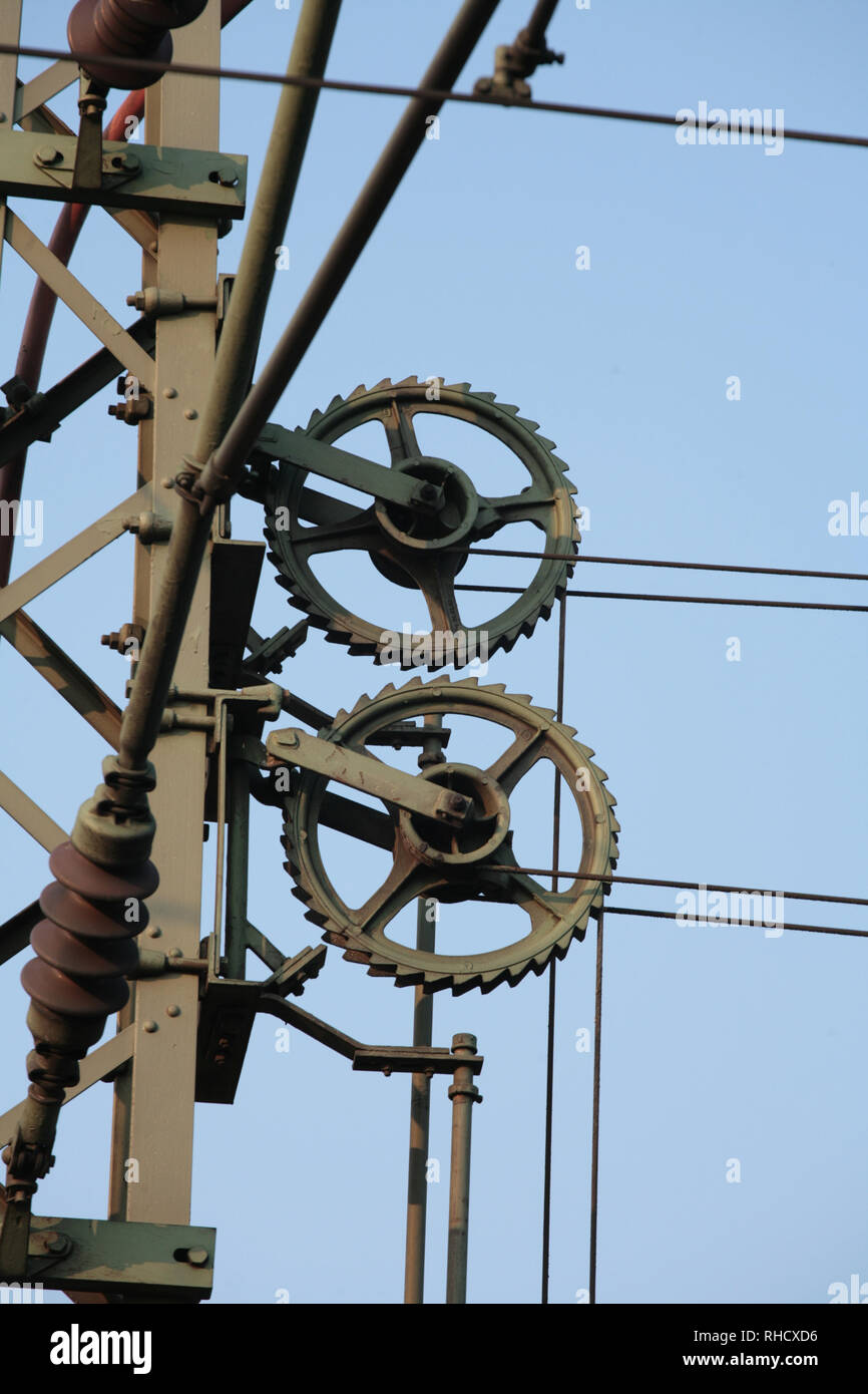 electric connections /plug and equipment from railways train Stock ...