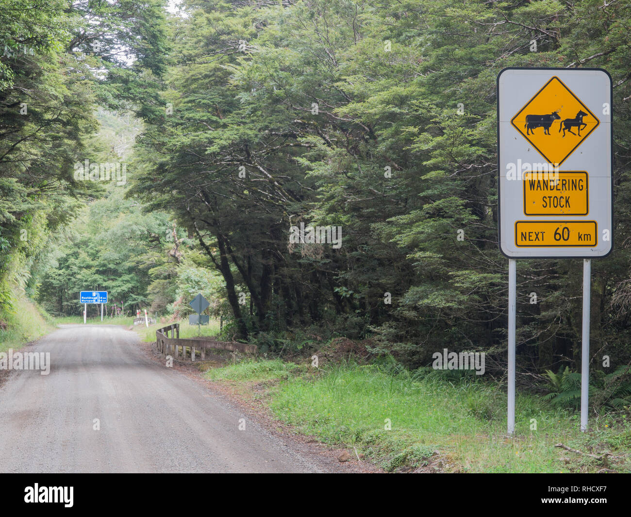 New zealand highway road sign hi-res stock photography and images - Alamy