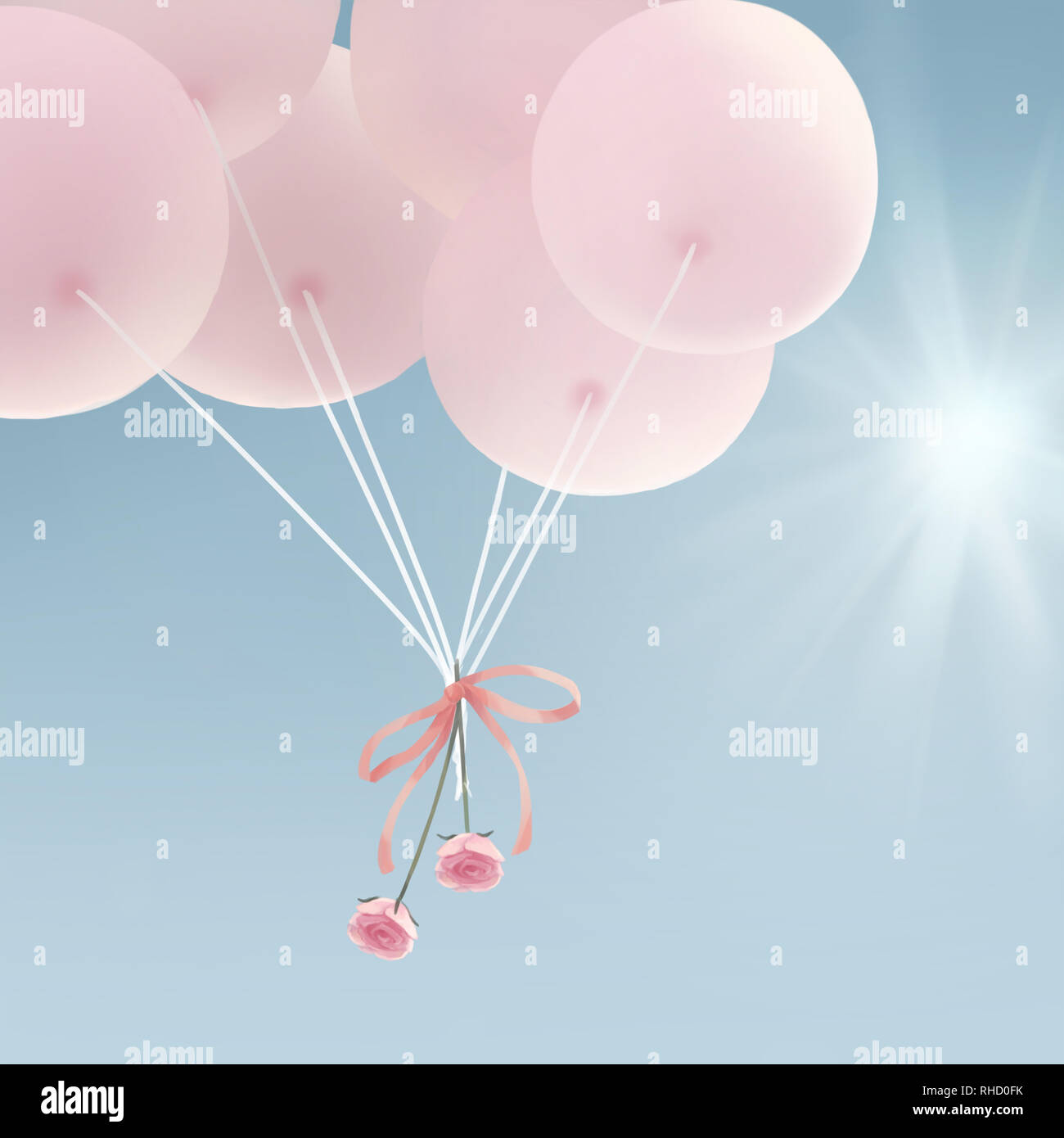 Sky balloon illustrations hi-res stock photography and images - Alamy