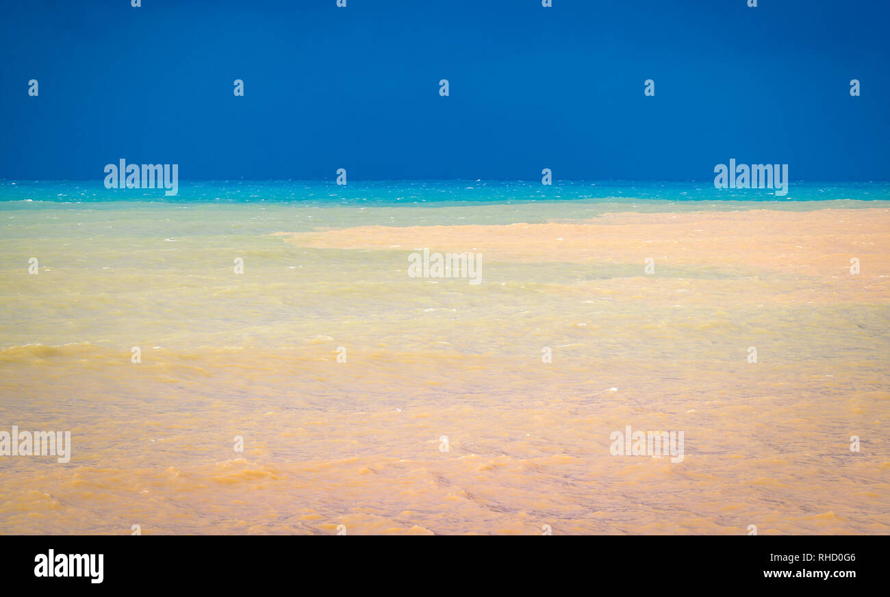 River flood to the sea, natural disaster, Eco problem due to climate ...