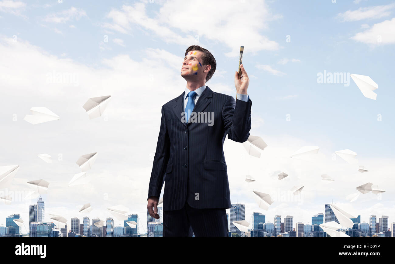 Business inspiration of young man Stock Photo - Alamy