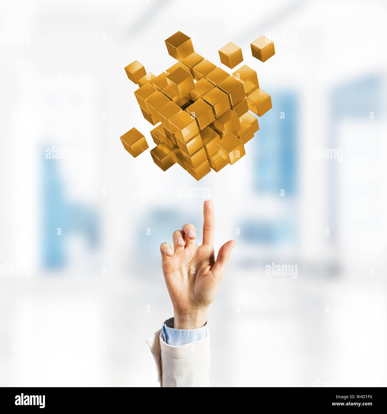 Concept of technology integration and innovation presented by cube ...