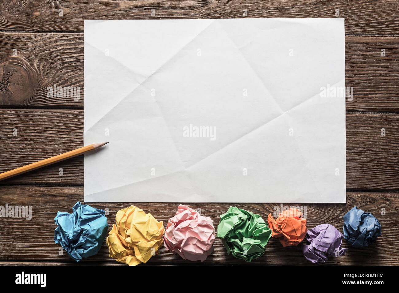 Concept of creativity and inspiration presented by blank papershit ...