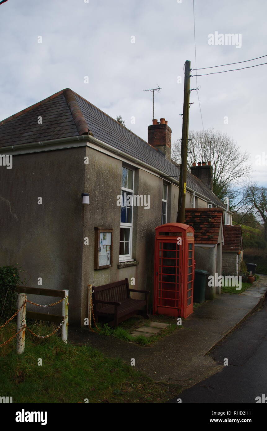 Red telephone box. Compton Valence. The Macmillan Way. Long-distance ...