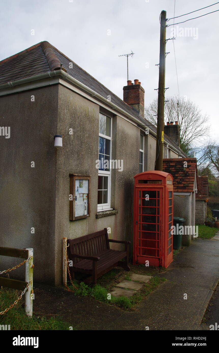 Red telephone box. Compton Valence. The Macmillan Way. Long-distance ...