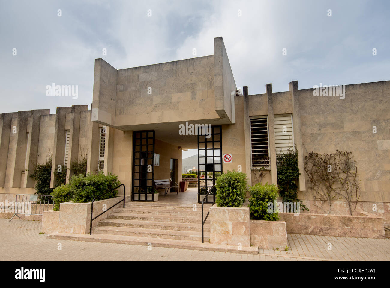 Municipal cemetery, Alcudia old town, Majorca (Mallorca), Balearic ...