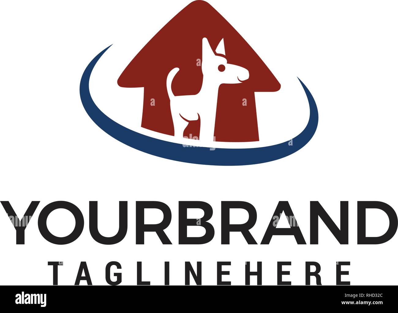 Dog House Logo. Animal care logo design vector template Stock Vector ...