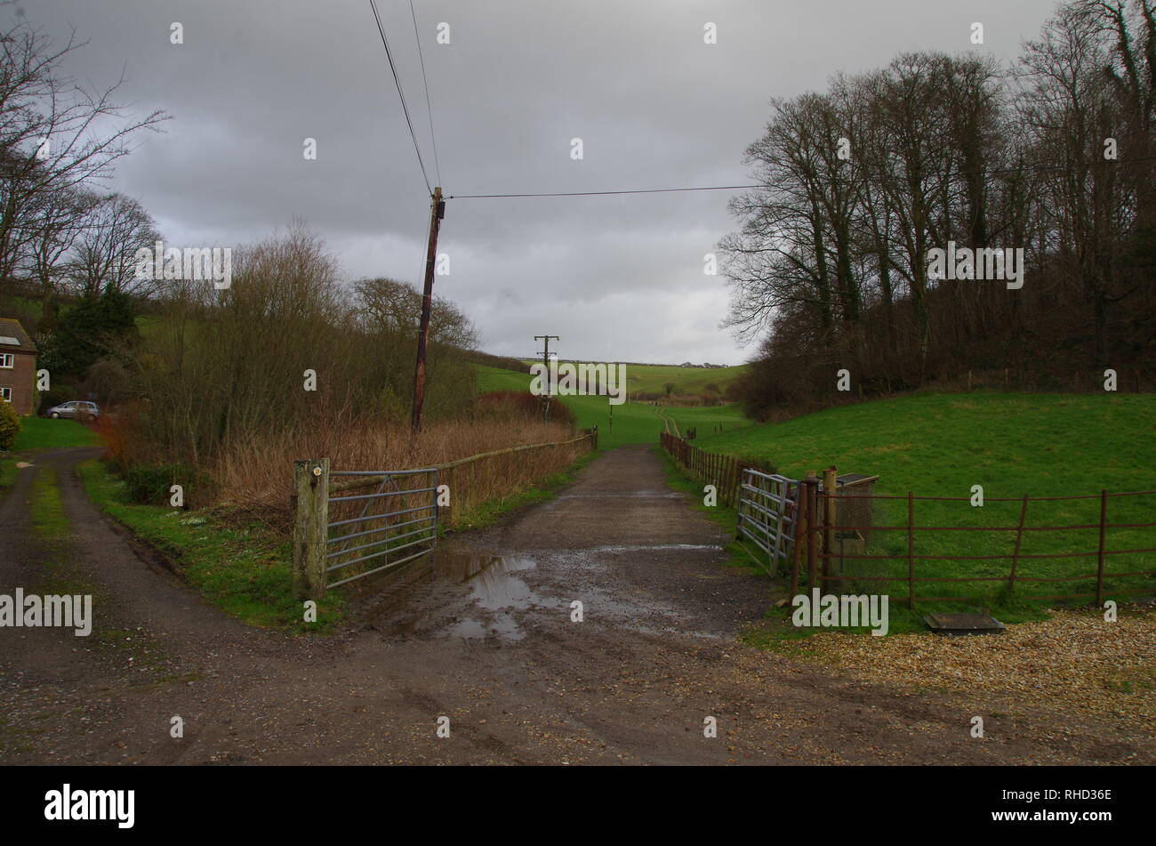 The Macmillan Way. Long-distance trail. Dorset. England. UK Stock Photo ...