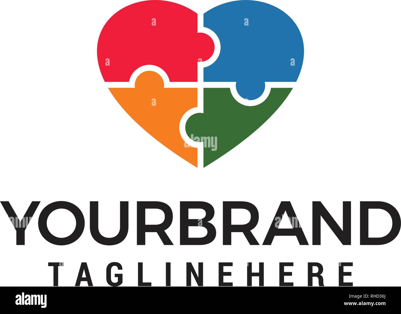 Love puzzle Stock Vector Images - Alamy