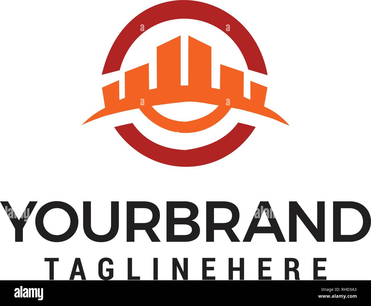 Creative Building Concept Logo Design Template Stock Vector Image & Art ...