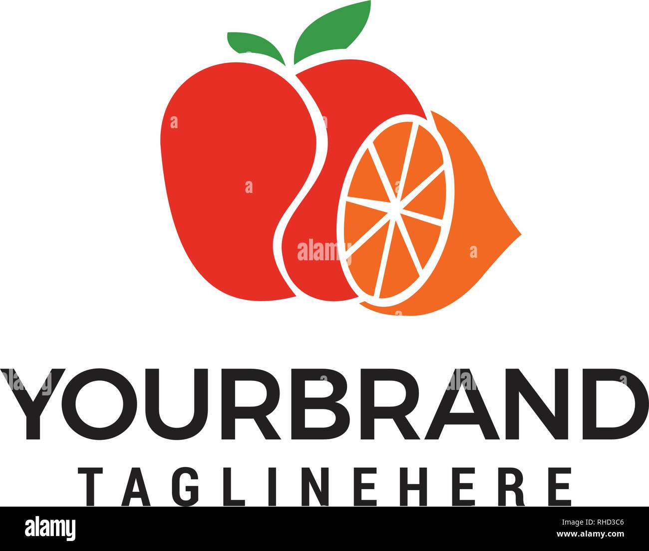 orange apple logo Template vector icon design Stock Vector Image & Art ...