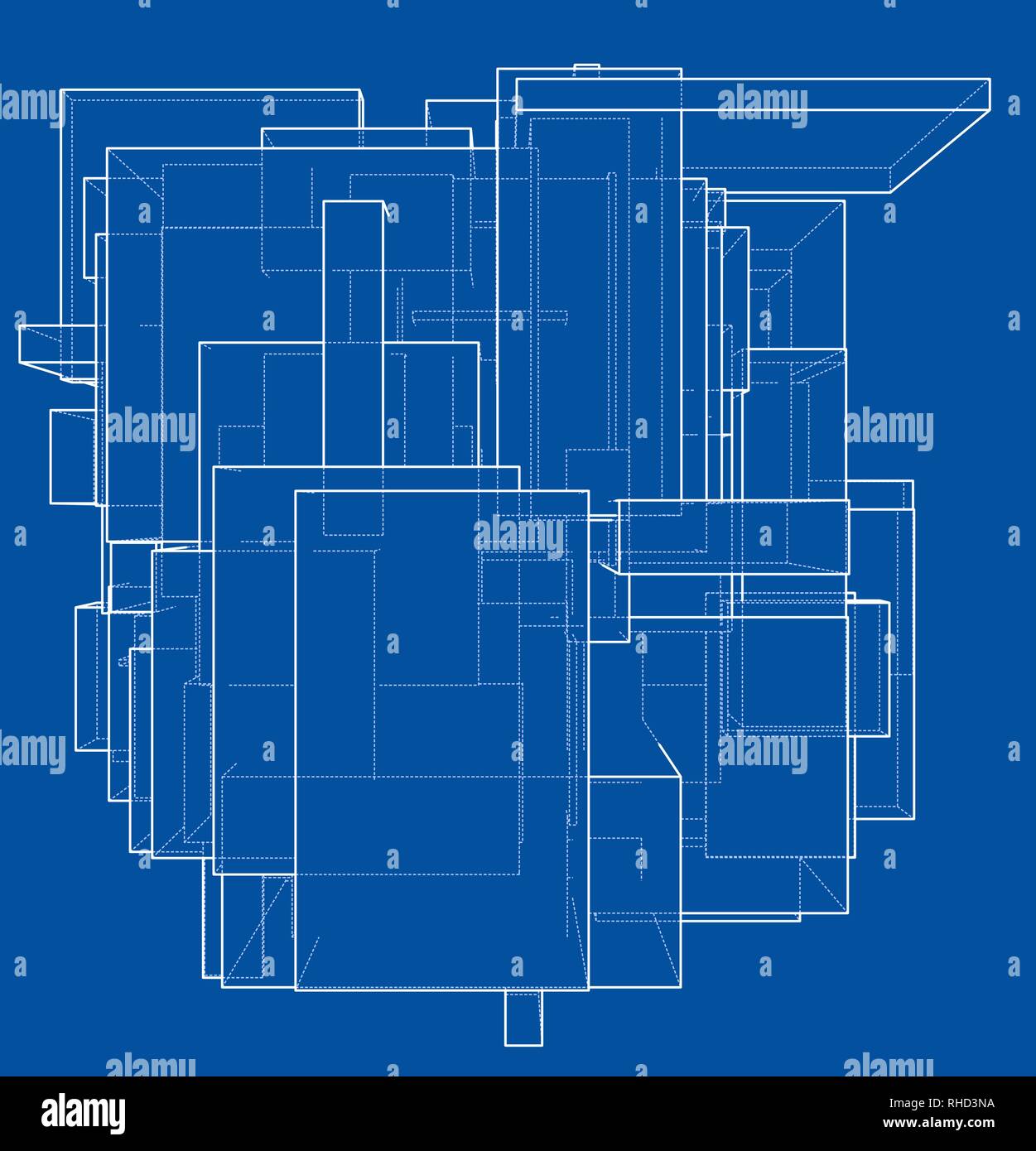 Wireframe Boxes. Sketch style Stock Vector Image & Art - Alamy