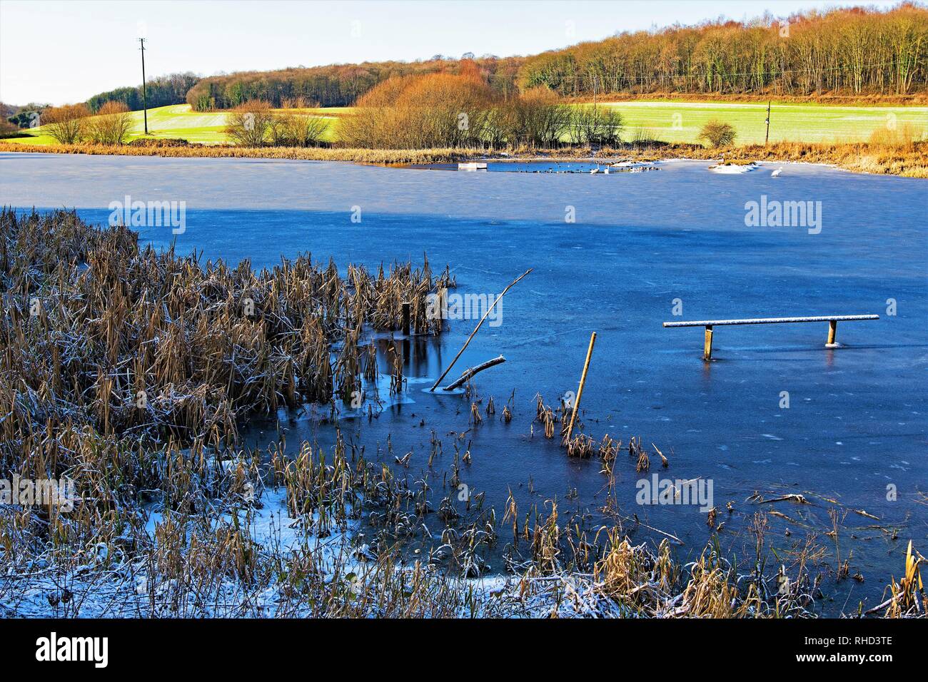 Taken to capture Sprotbrough Flash, completely frozen over in February ...
