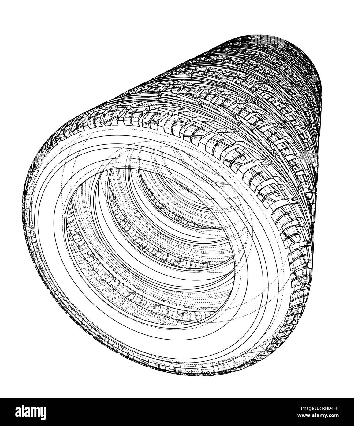 Car tires concept. Vector rendering of 3d Stock Vector Image & Art - Alamy