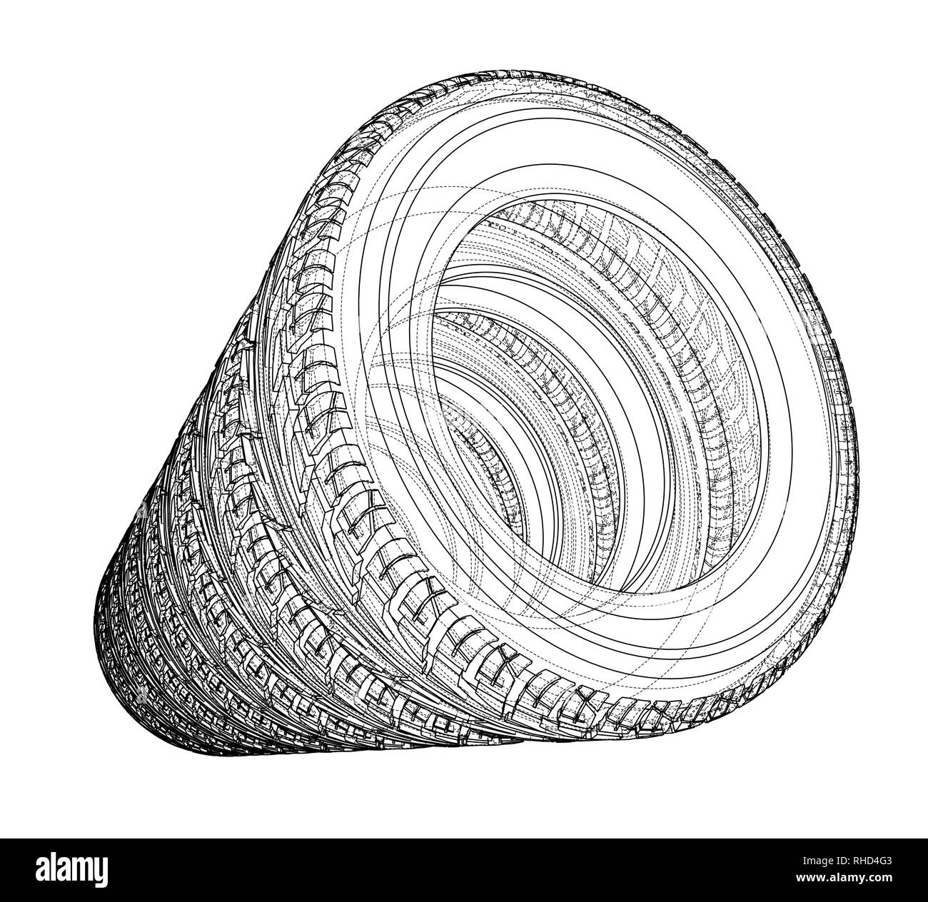 Car tires concept. Vector rendering of 3d Stock Vector Image & Art - Alamy