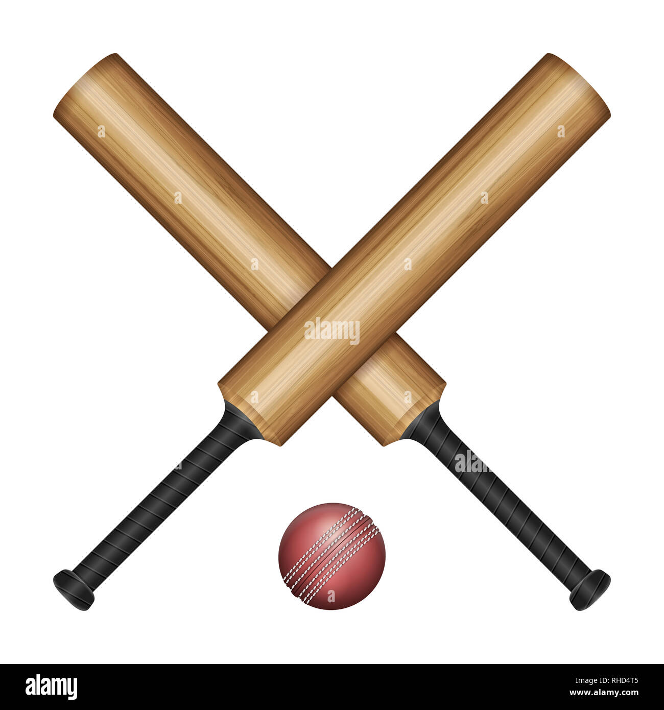 Cricket Bat And Ball Vector High Resolution Stock Photography and ...