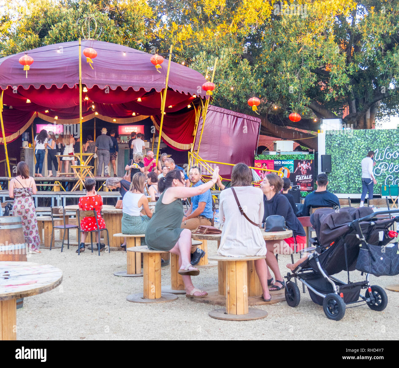 Two women high fiving each other at Fringe World Festival Russell ...