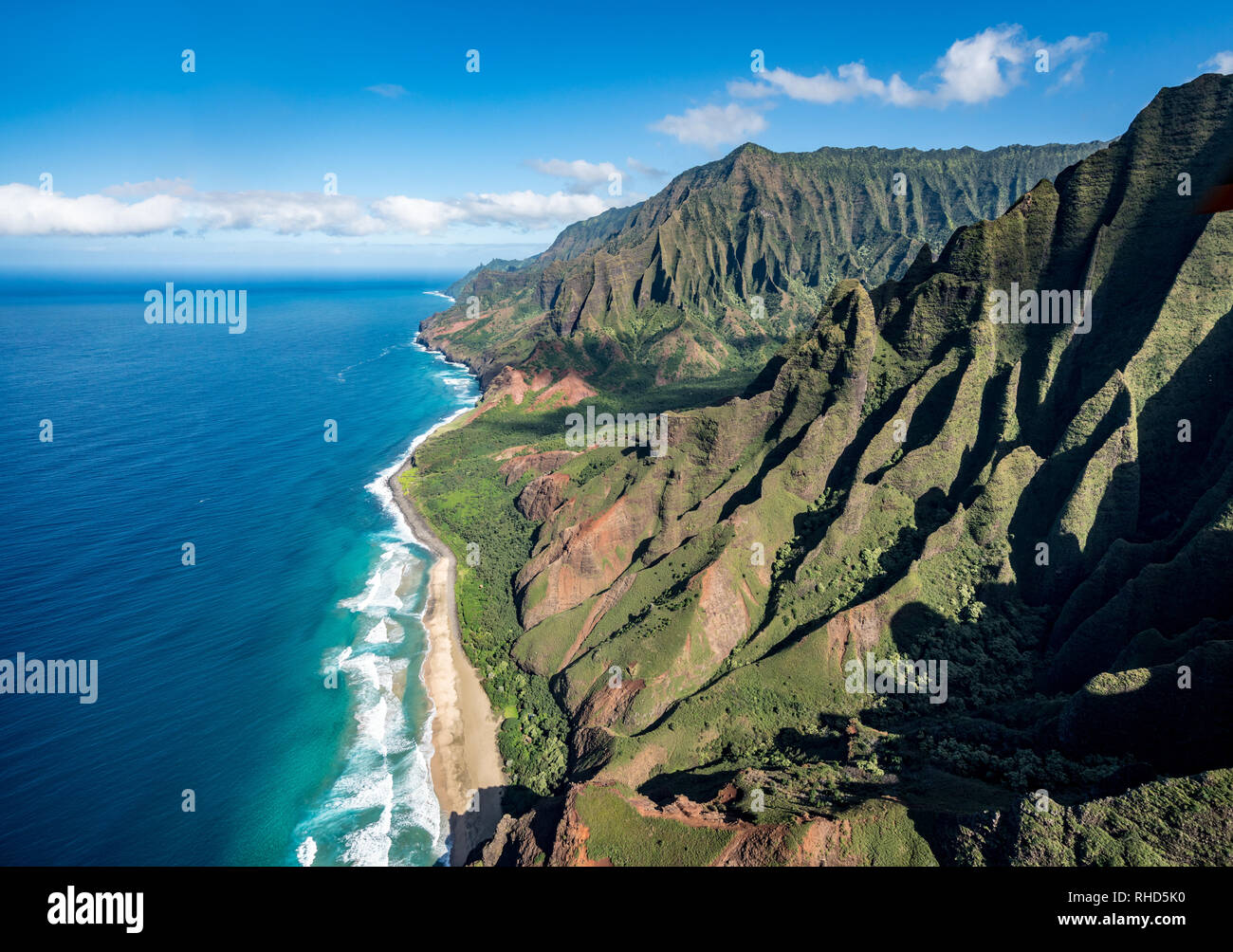 Garden Island of Kauai from helicopter tour Stock Photo - Alamy