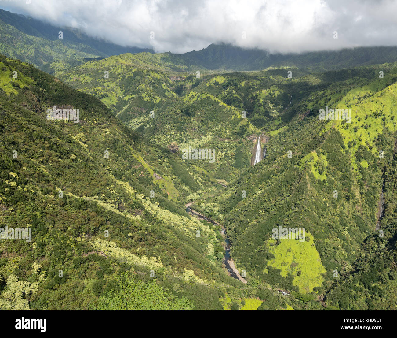 Garden Island of Kauai from helicopter tour Stock Photo - Alamy
