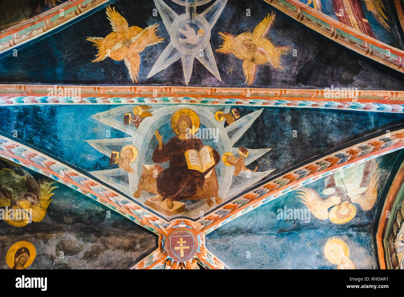 Painted ceiling frescoes orthodox chapel hi-res stock photography and ...