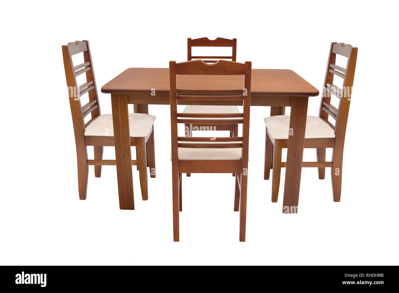 Table and four chairs Cut Out Stock Images & Pictures - Alamy