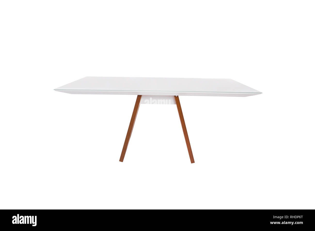 Modern big table isolated on white background Stock Photo - Alamy