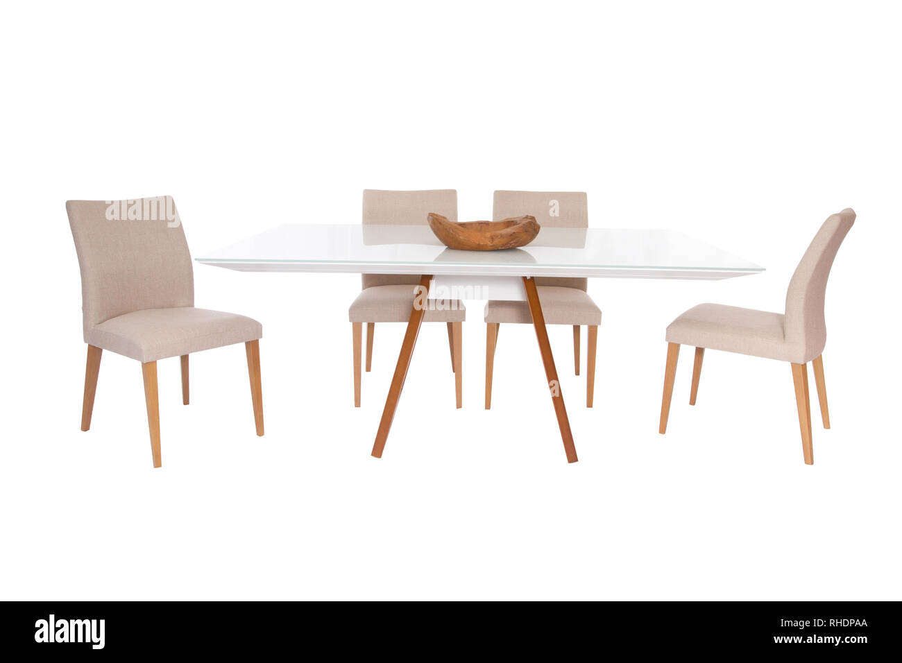 Modern big table isolated on white background Stock Photo - Alamy