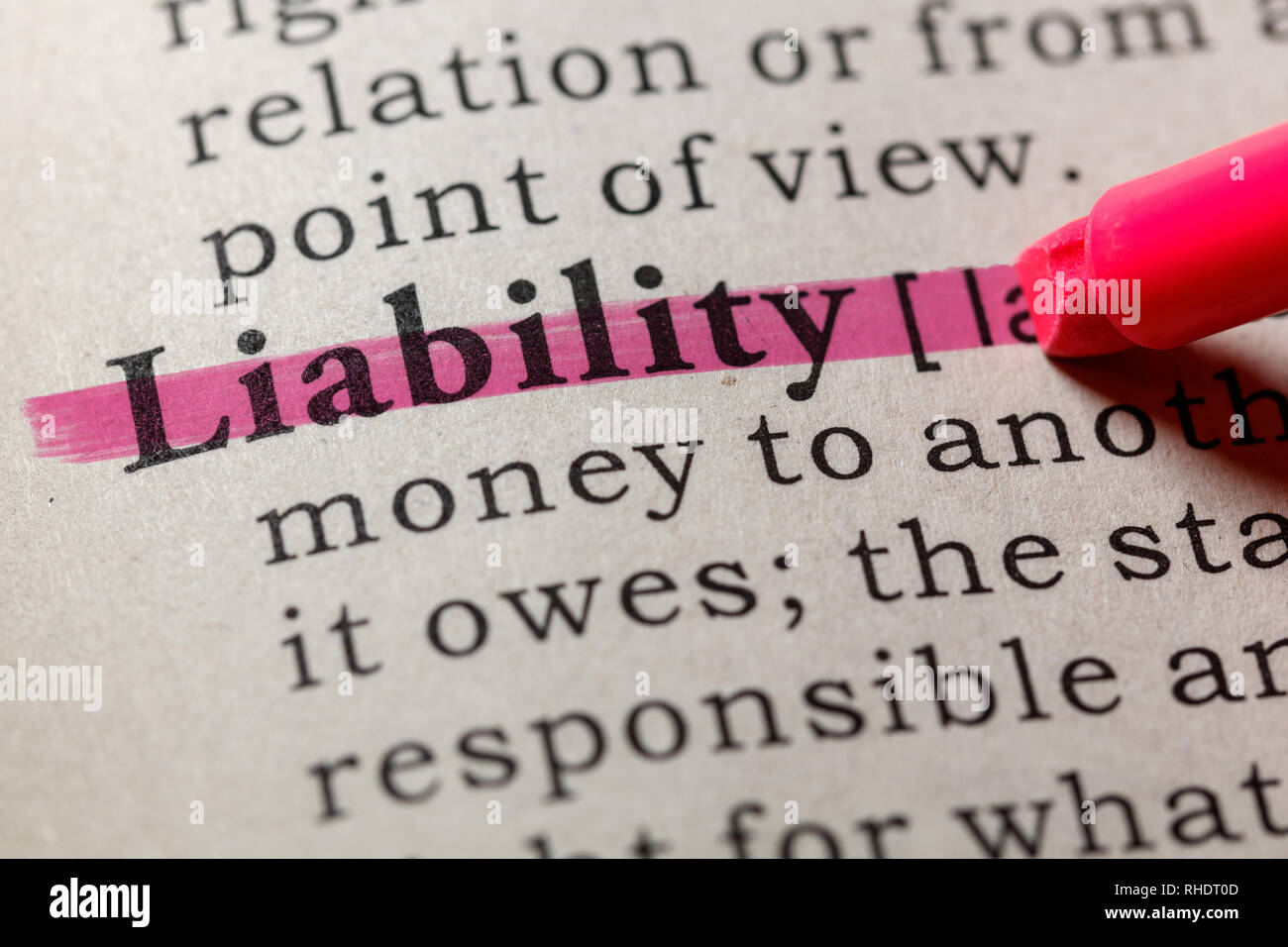 Fake Dictionary, Dictionary definition of the word liability. including ...