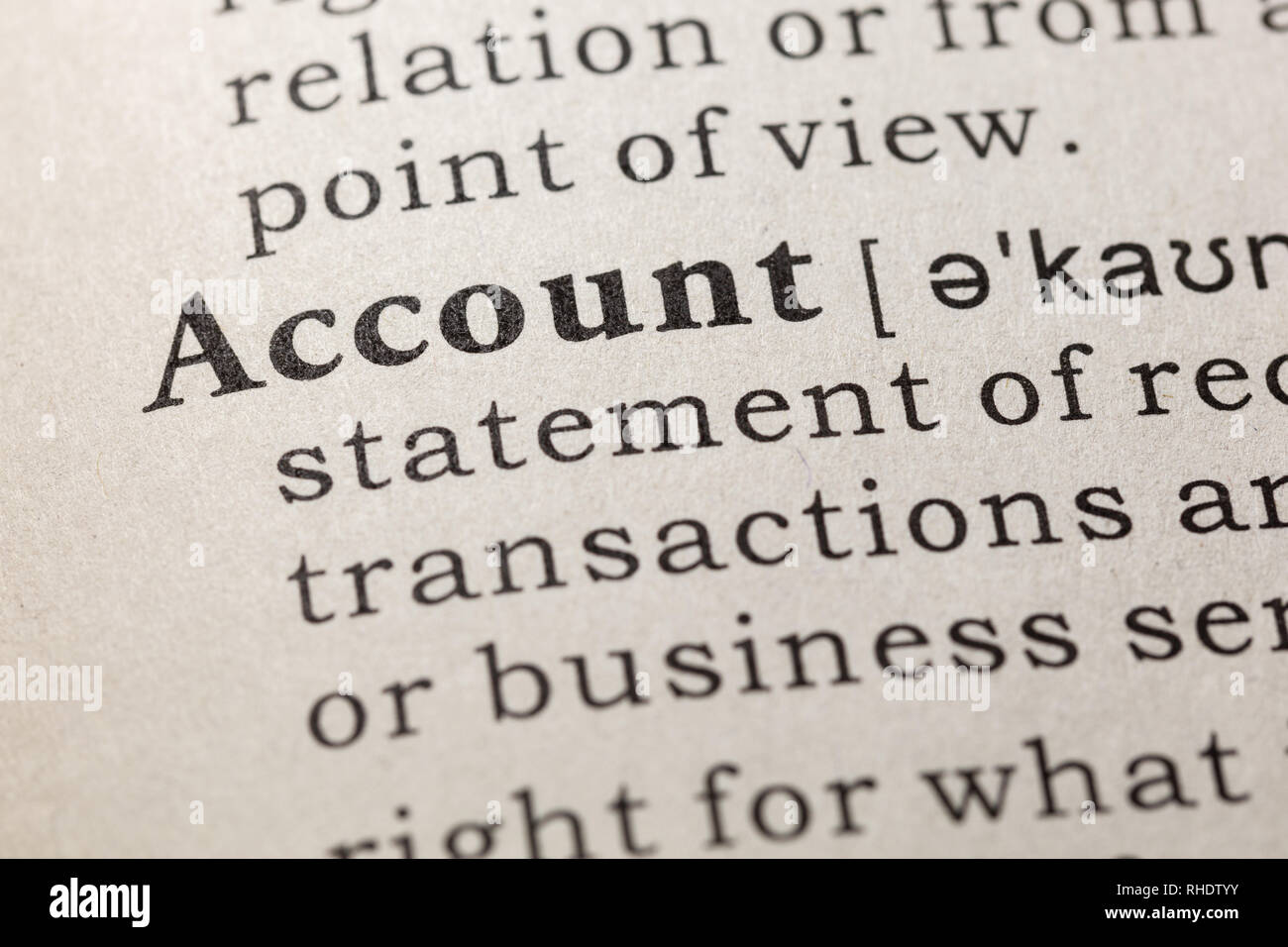 Fake Dictionary, Dictionary definition of the word account. including ...