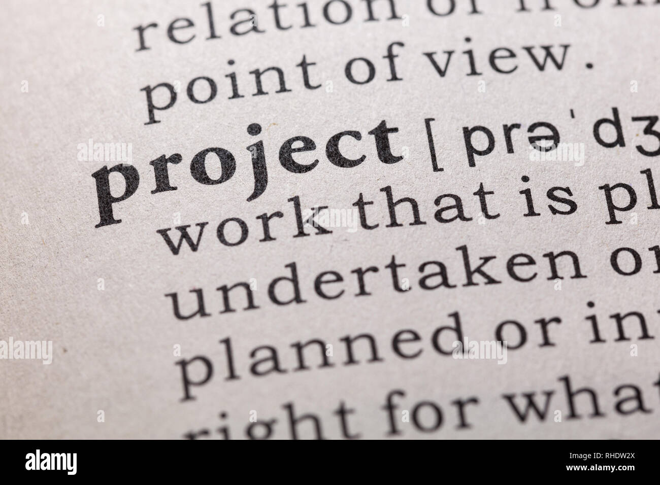 Project word hi-res stock photography and images - Alamy