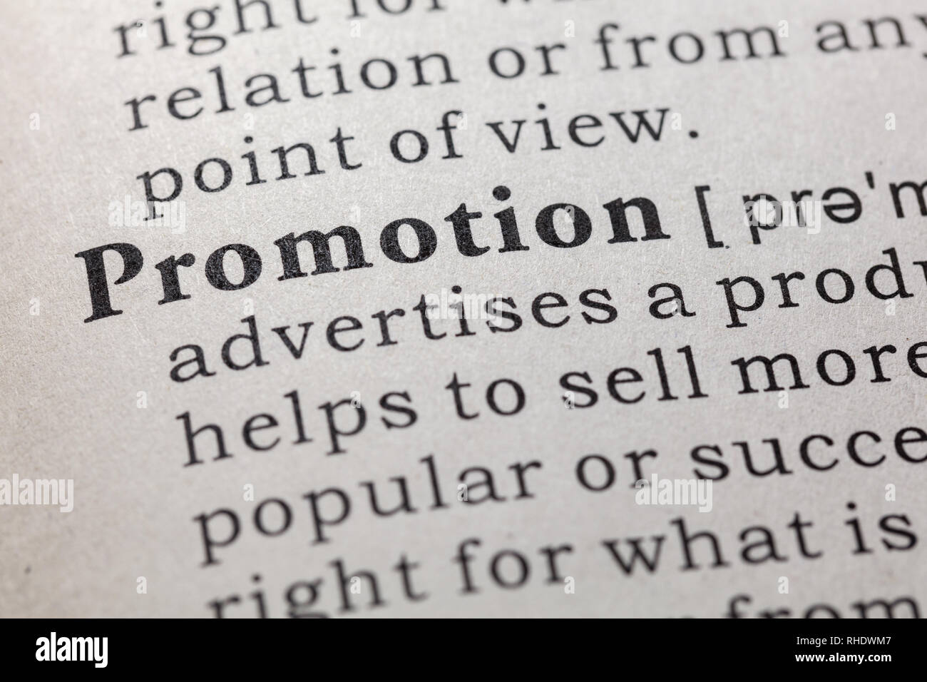 Fake Dictionary, Dictionary definition of the word promotion. including ...