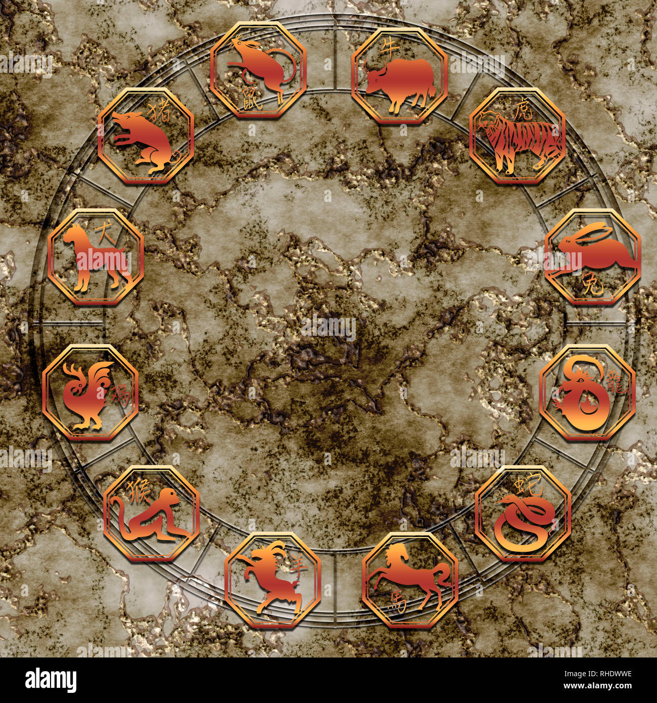 Chinese zodiac signs hi-res stock photography and images - Alamy