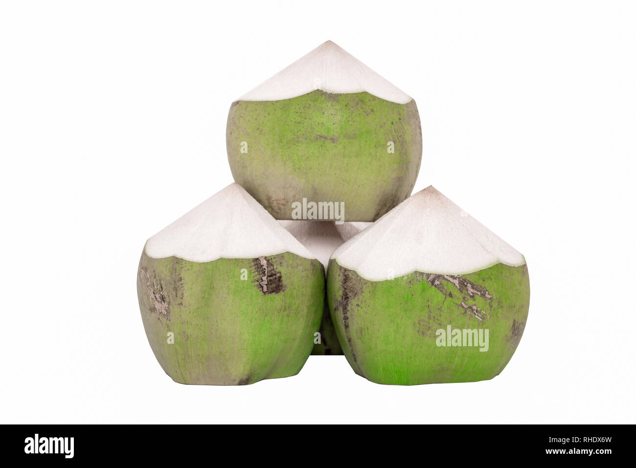 Green coconut isolated on white background Stock Photo - Alamy