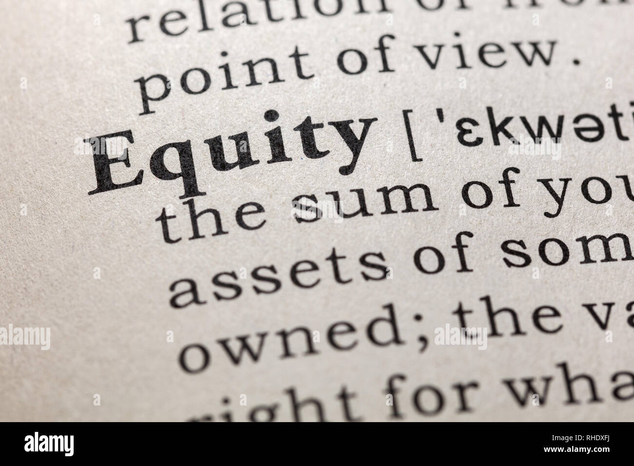 Equity word hi-res stock photography and images - Alamy